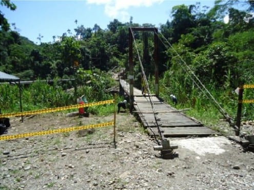 Ecopetrol adecúa puente sobre el río Guamuez en Orito, Putumayo