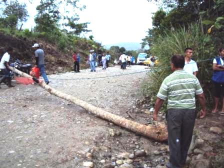 El Yarumo, lugar de bloqueo de las vias de Orito - MiPutumayo Noticias