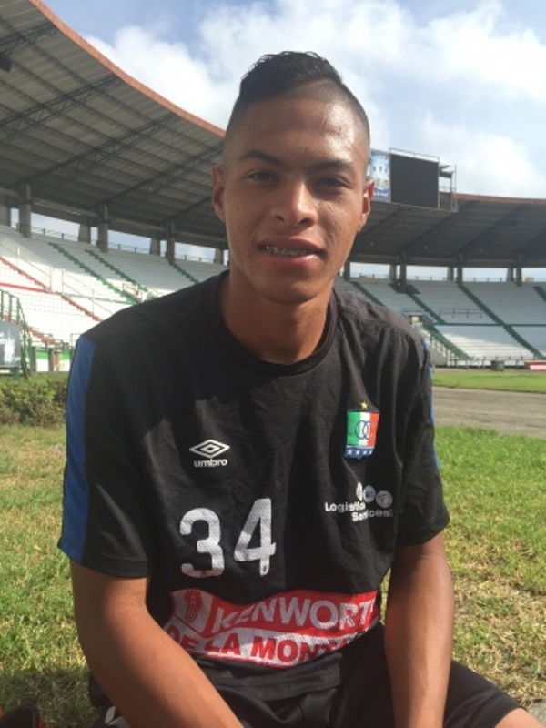 David Lemos, Jugador Sub 20 del Once Caldas promovido al equipo profesional