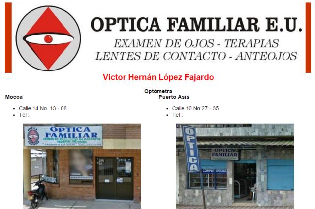 Óptica Familiar E.U. - MiPutumayo Noticias